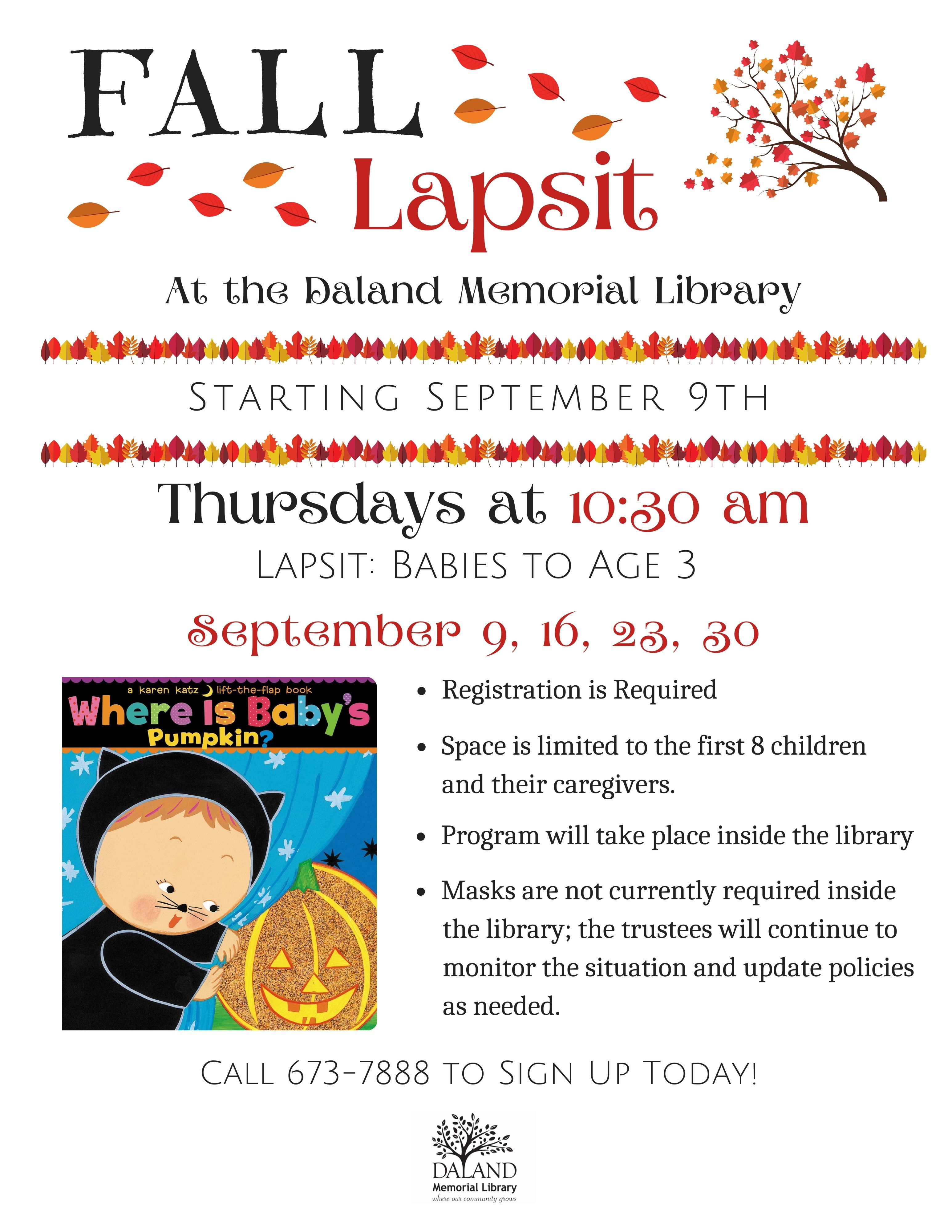 Fall Lapsit! | Daland Memorial Library